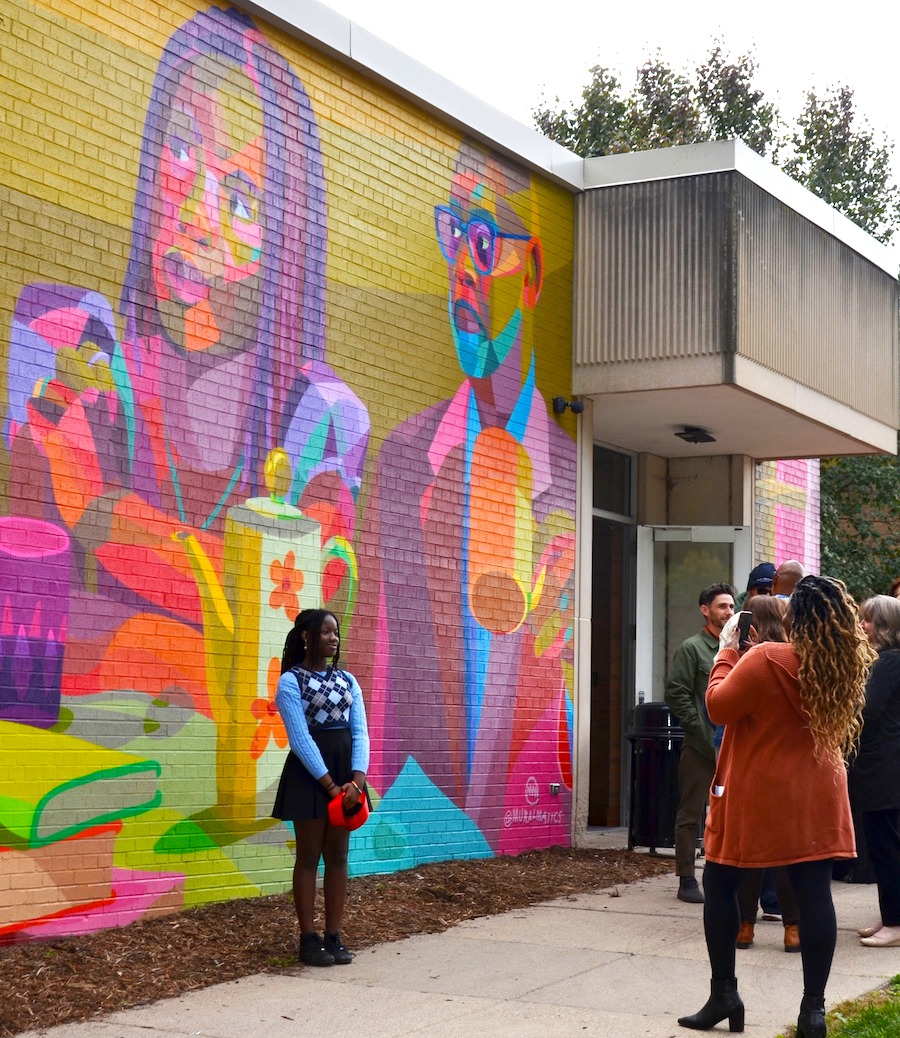 Artist Brings Vibrant Background to EL Public Library Mural – East ...